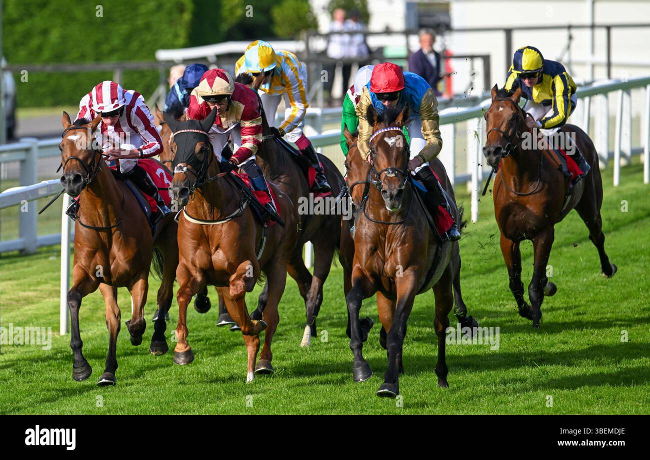 Sandown Park Racecourse, Esher, England. 29 May, 2025. Pictures left to ...