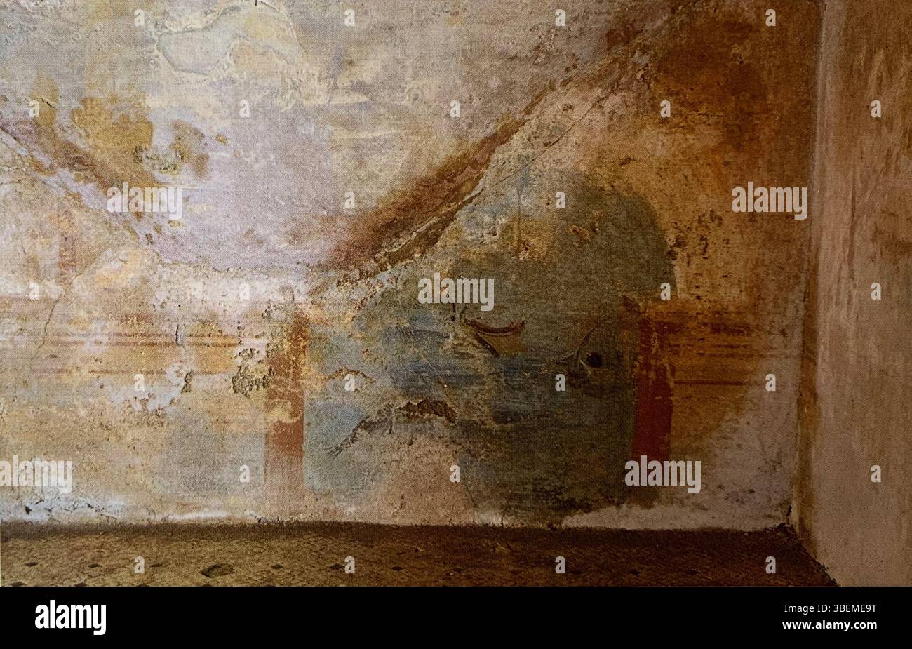 The north wall alcove of Cubiculum 46 in the House of the Labyrinth ...