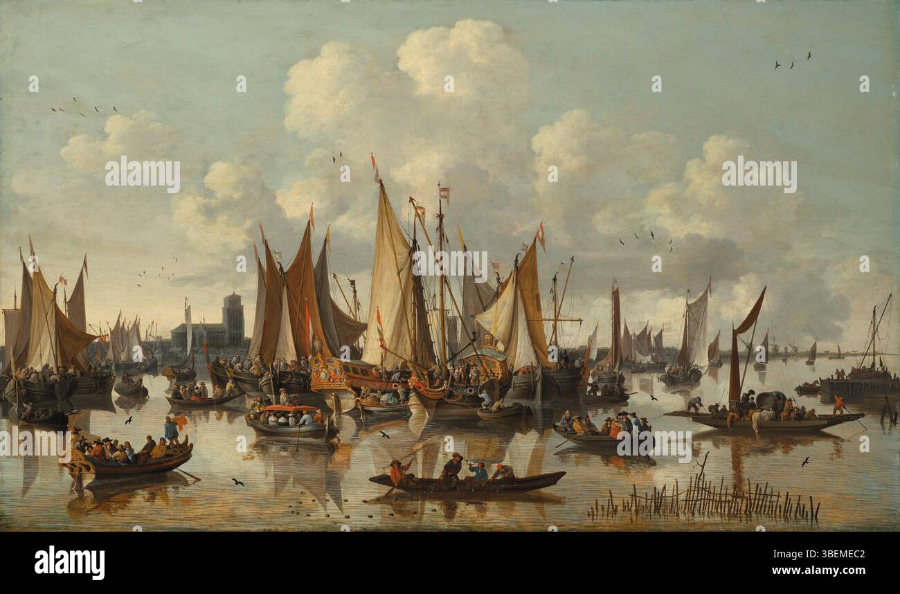 This painting by Pieter Bout and Hendrick de Meijer depicts the visit ...