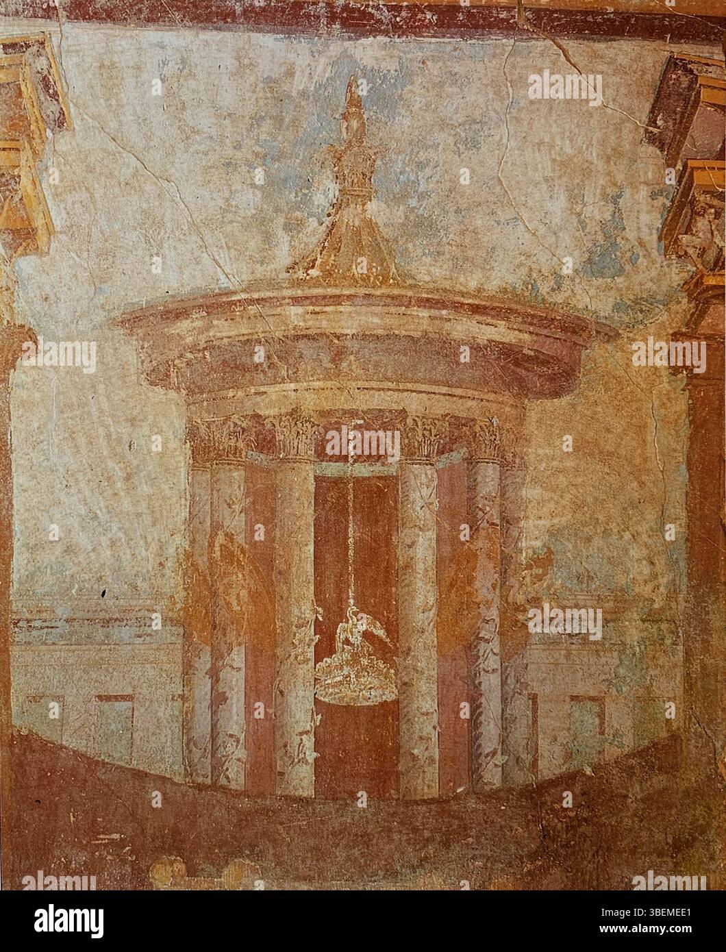 Photograph of the east wall of Oecus 43 in the Tholos section of the ...