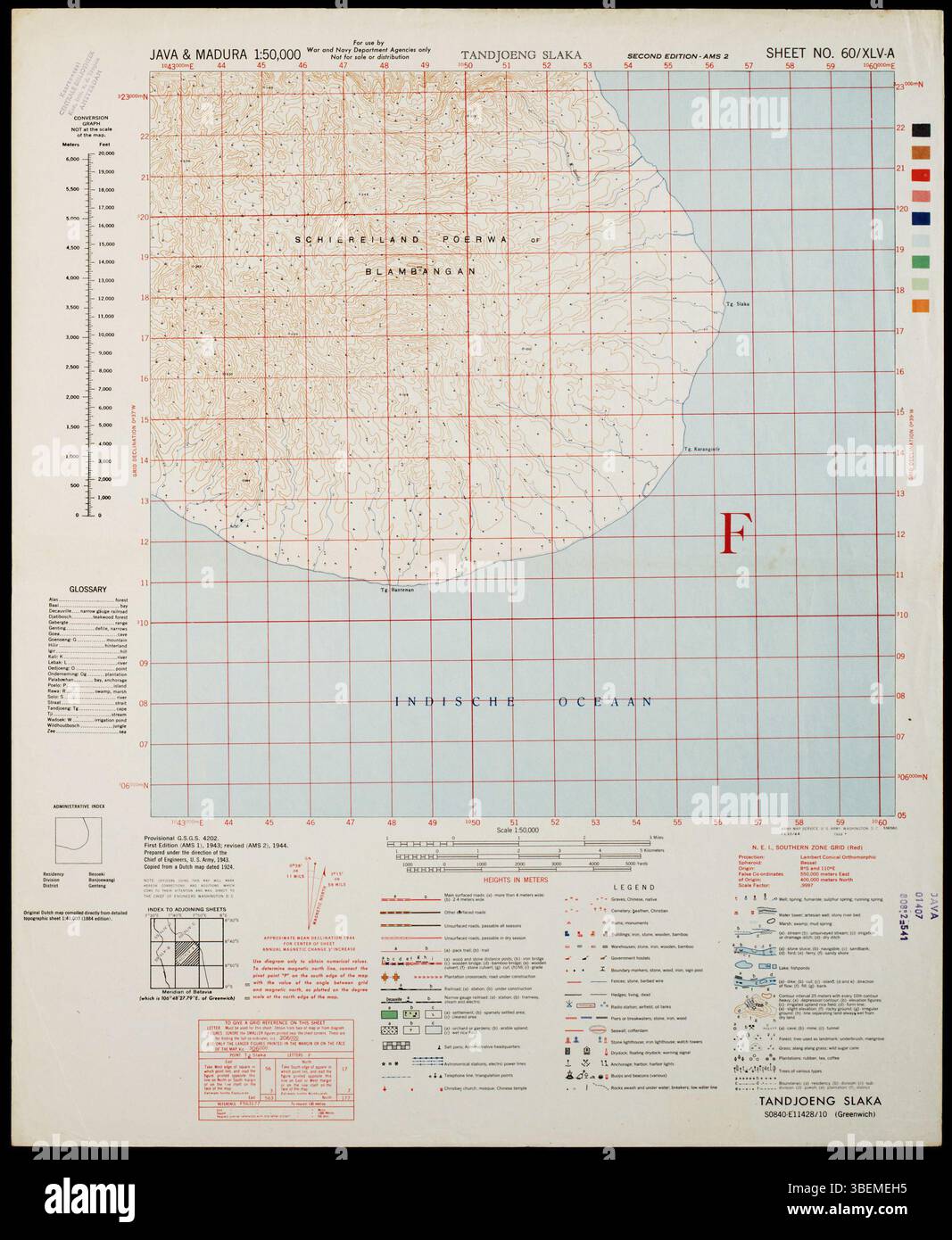 This map from the US Defence Mapping Agency, created between 1943 and ...