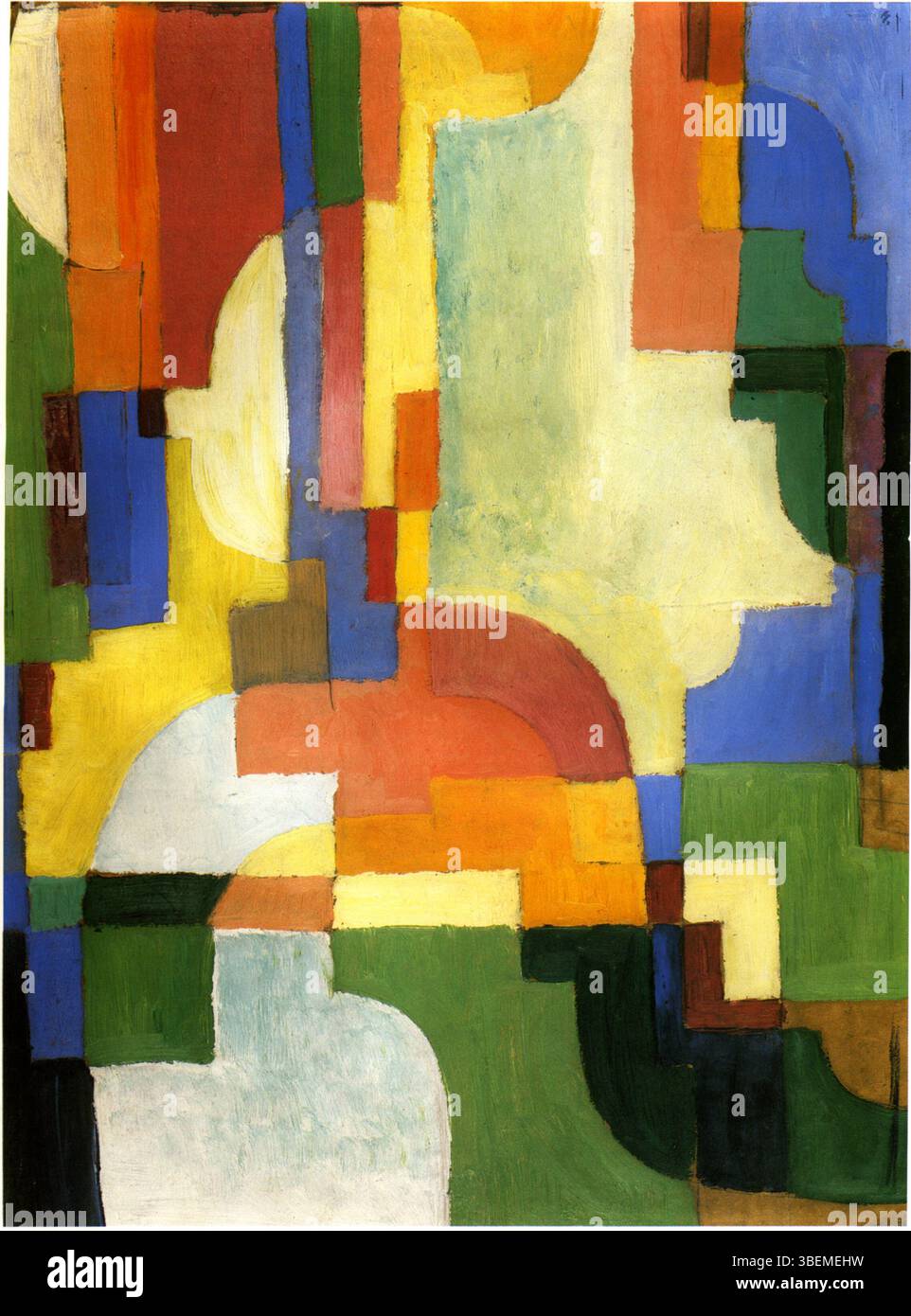 'Farbige Formen I' (Colored Forms I) by August Macke is an abstract ...