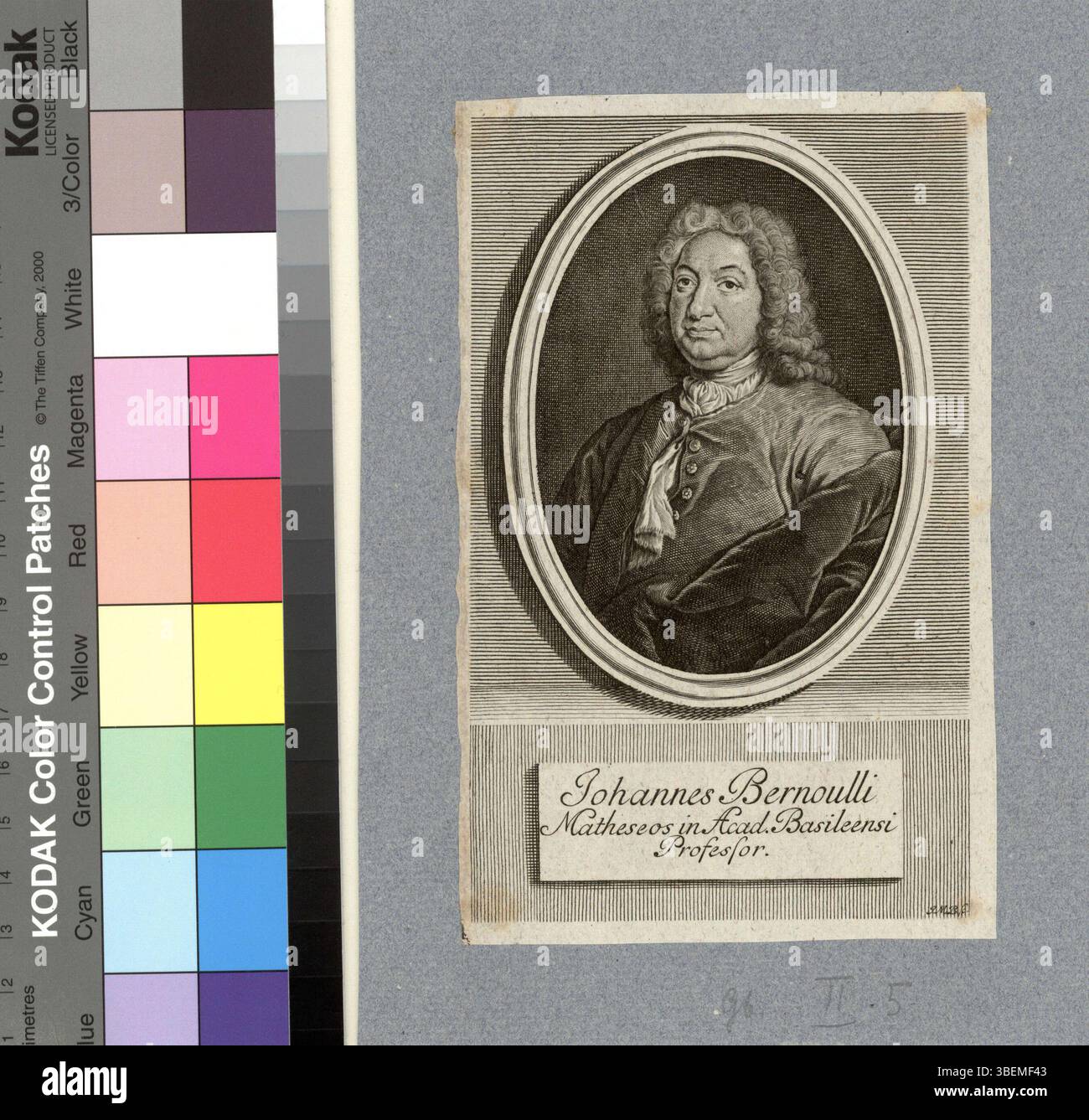 This copper engraving depicts the mathematician Johann Bernoulli ...