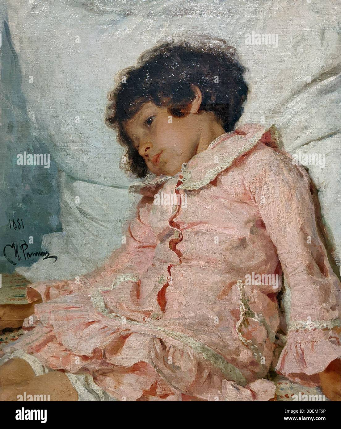 Nadia Répine (1881) is depicted in a portrait by her husband, Ilya ...