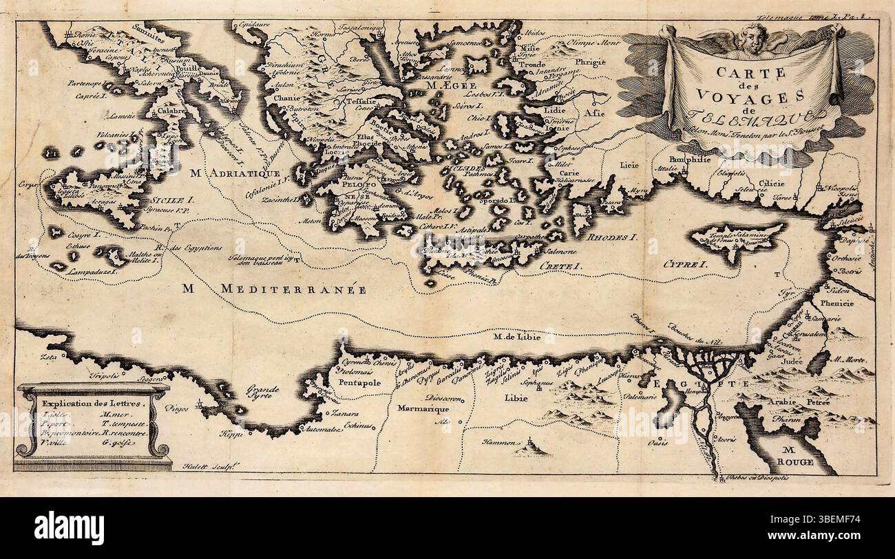 Map of the travels of telemachus hi-res stock photography and images ...