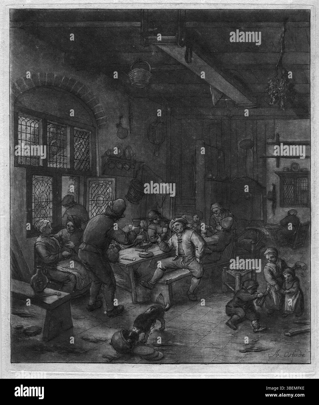 This painting by Adriaen van Ostade, titled 'Drinking Peasants in an ...