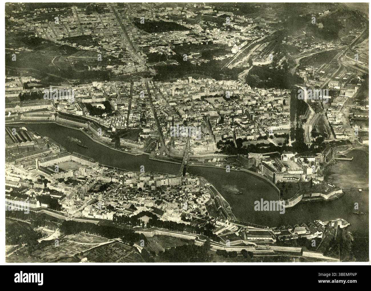 Historic city center aerial view Cut Out Stock Images & Pictures - Alamy