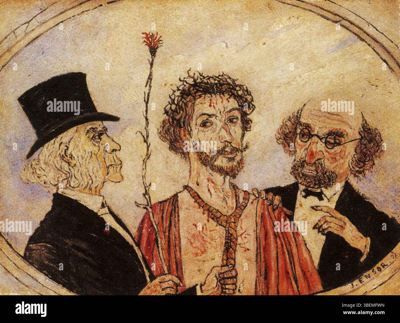 *Ecce Homo* (1891) by James Ensor is a notable example of his ...