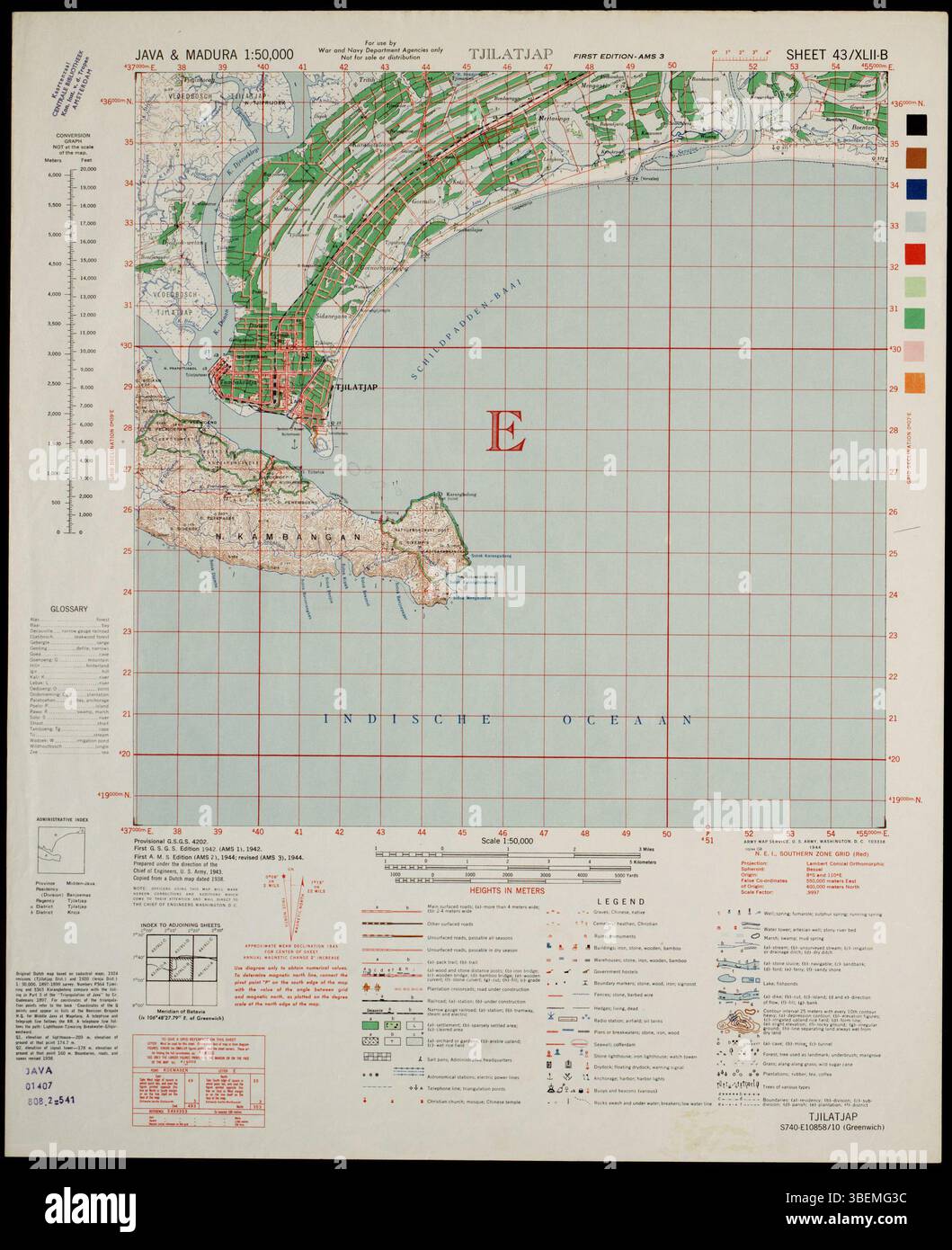 This topographic map of Java and Madura, produced by the US Defense ...