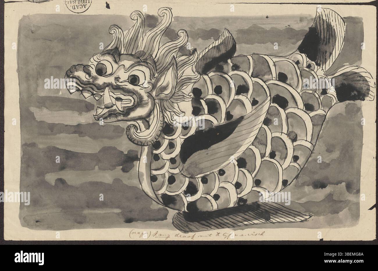 This 19th-century Balinese manuscript illustration features Buta ...