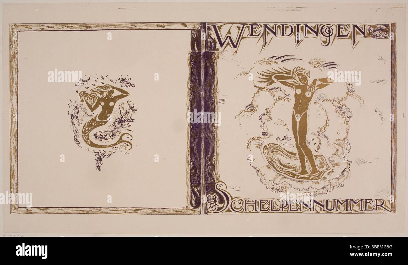 The cover for the Shell-issue of 'Wendingen' magazine, designed by ...