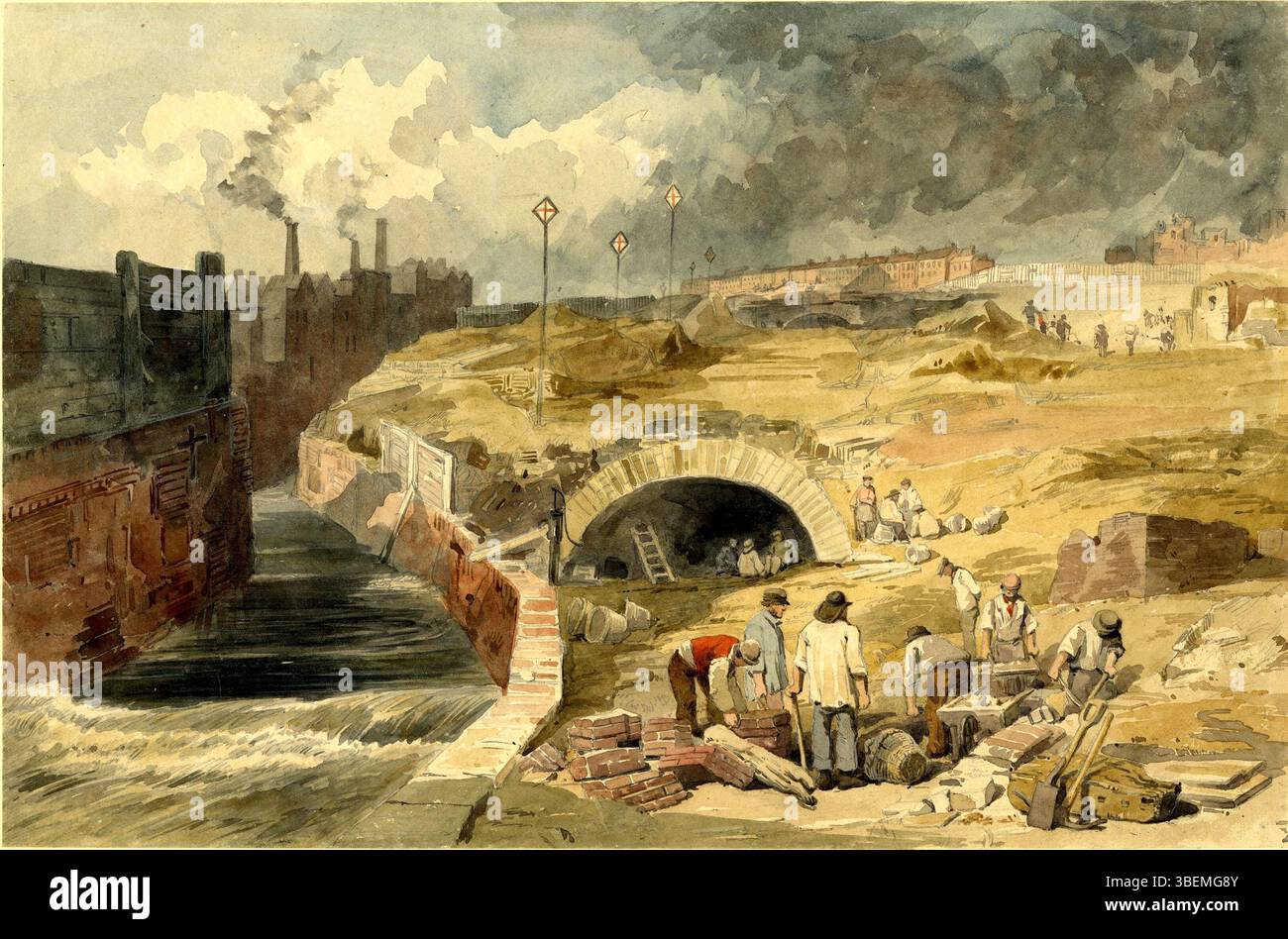 John Wykeham Archer's 1855 watercolour painting depicts the Fleet River ...