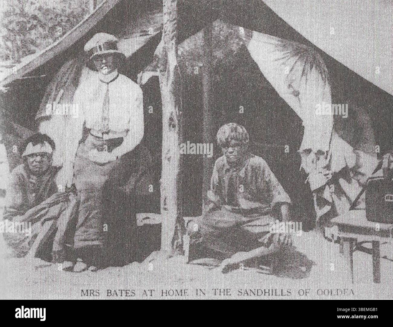 Photograph taken on 29 May 1921 by Anthony Bolam showing Daisy Bates at ...