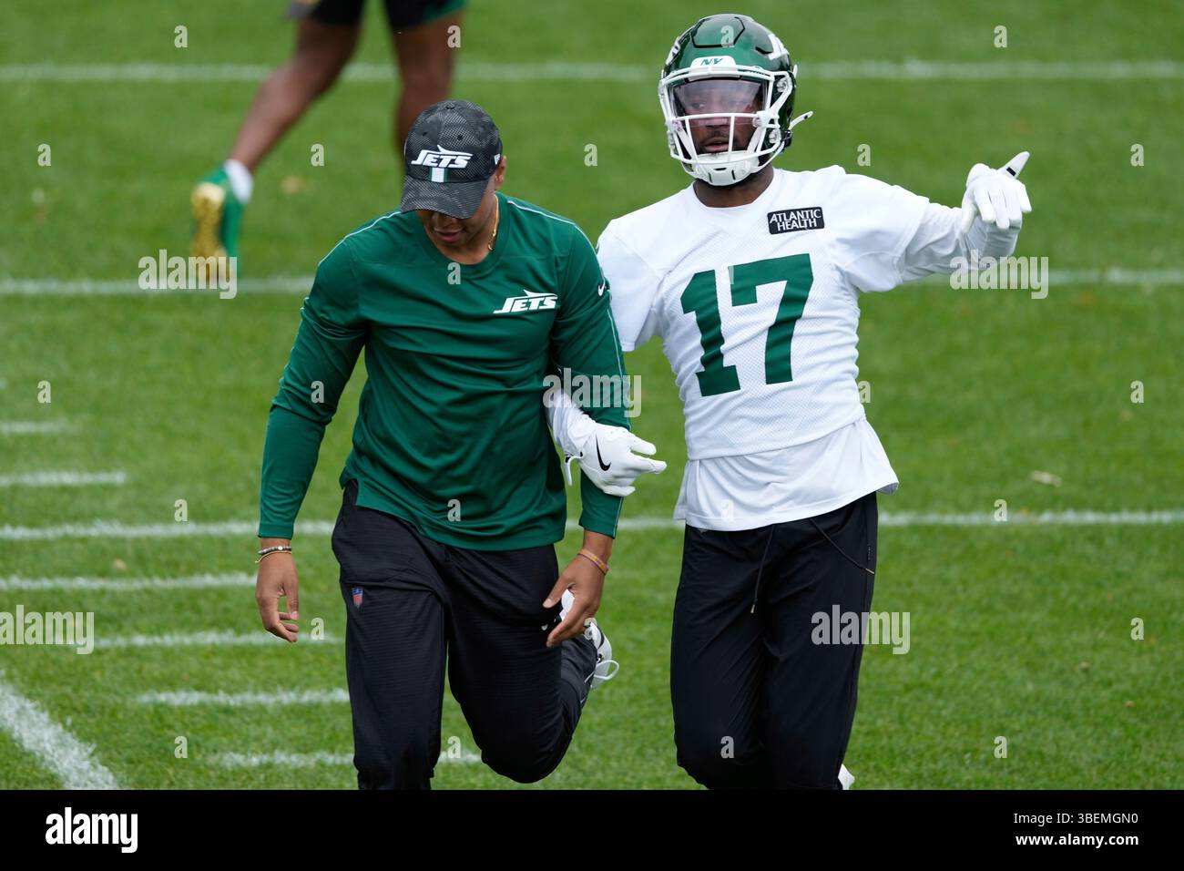 New York Jets' Kris Boyd (17) participates during an NFL football ...