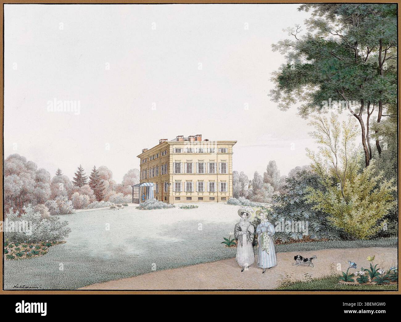 This watercolor by F. X. Nachtmann from 1832 depicts Schloss ...