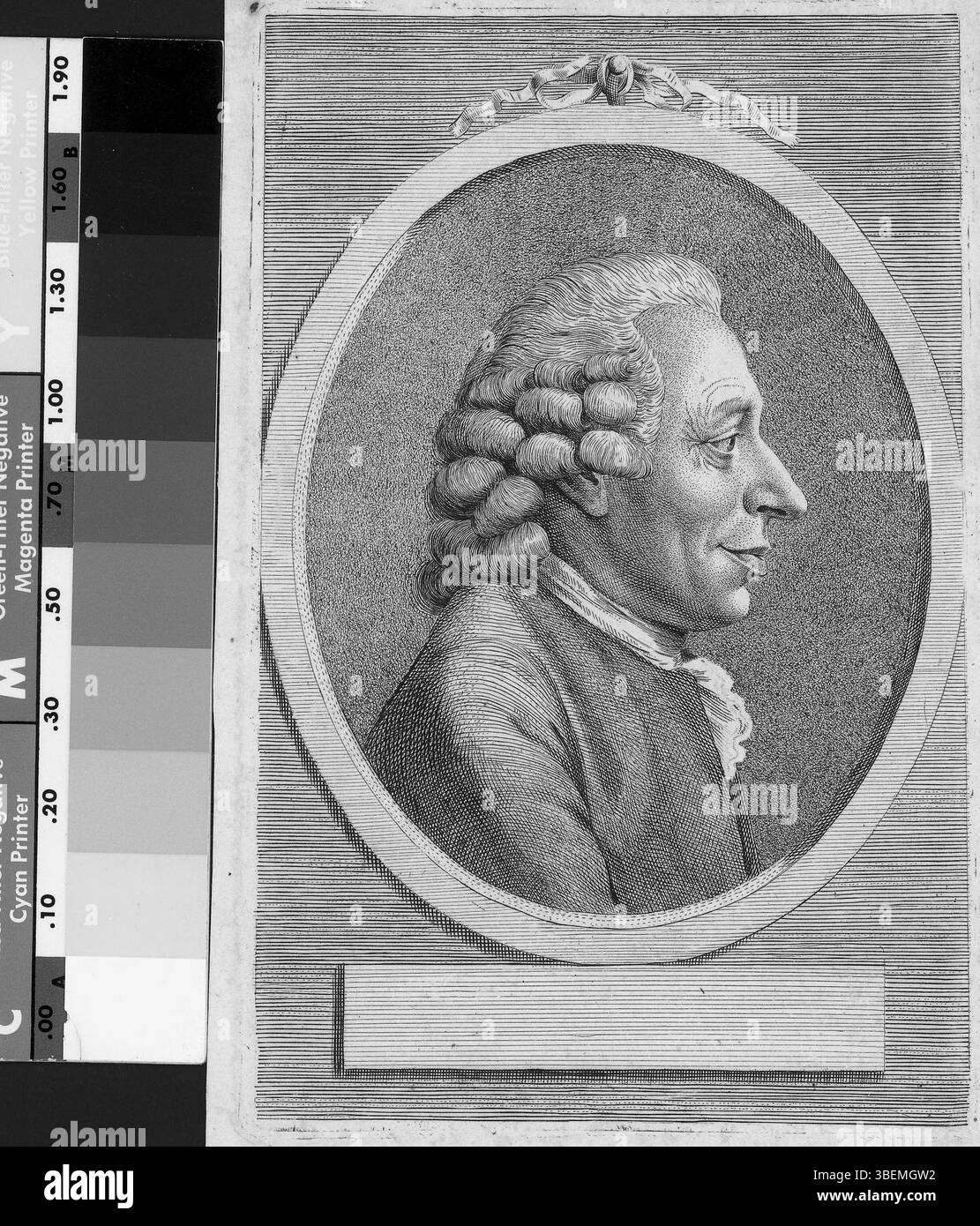 This copper engraving from between 1770 and 1800 depicts Isaak Iselin ...