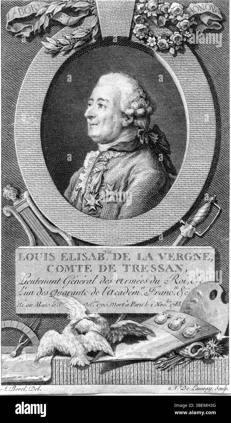 This engraved portrait by Nicolas de Launay, after Antoine Borel ...