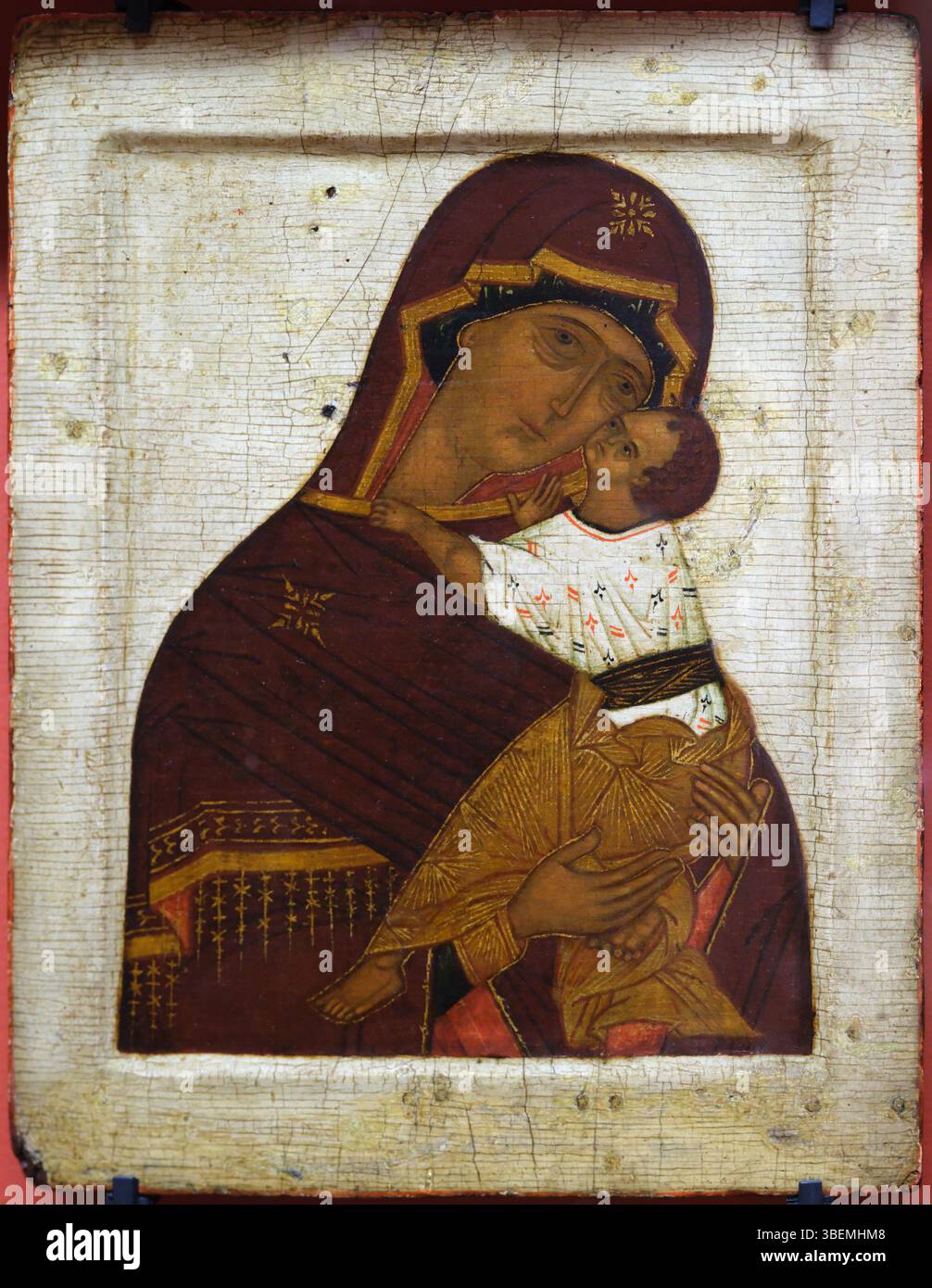 The 'Vierge de Tendresse' painting, attributed to an anonymous French ...