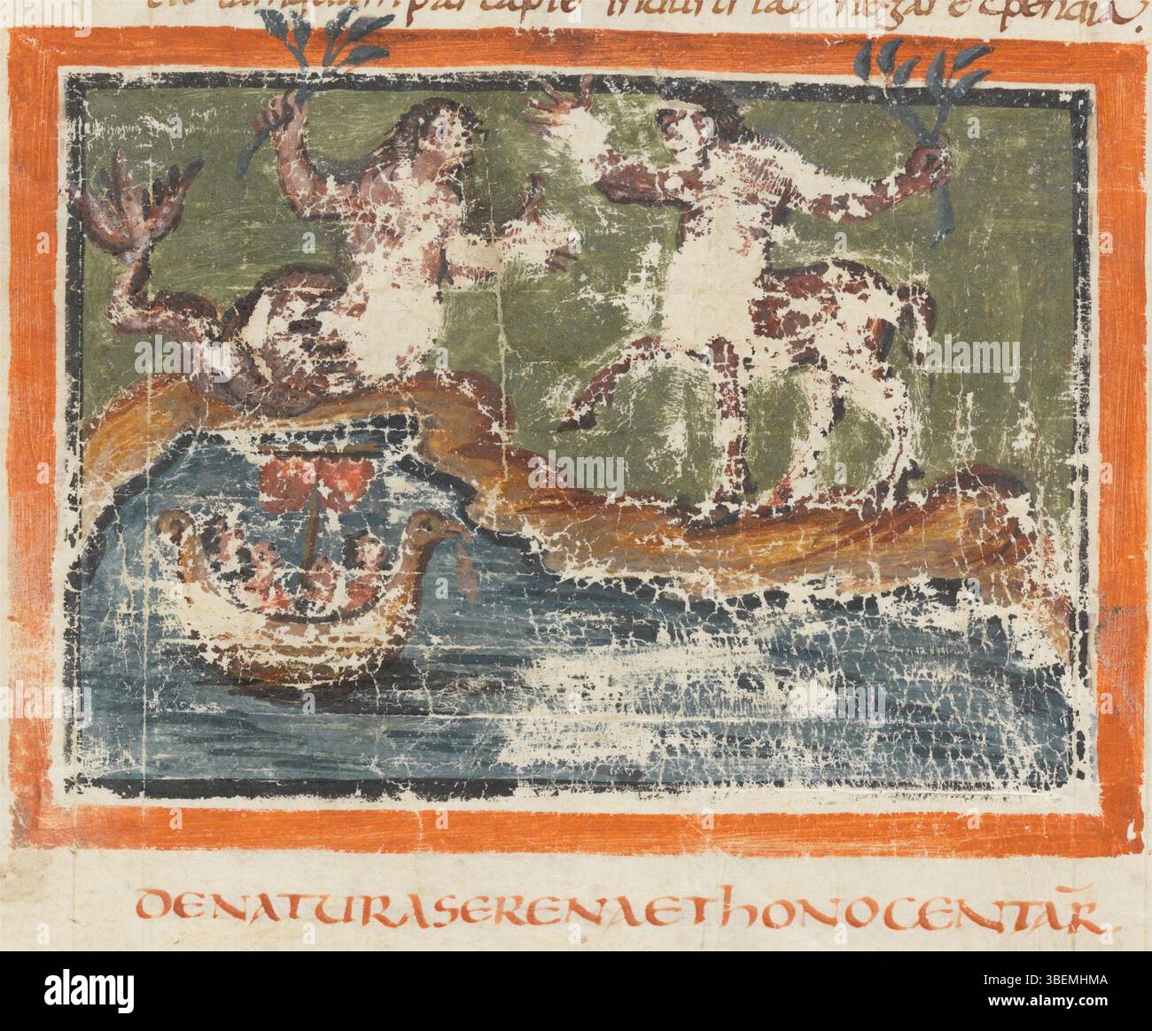 This 9th-century illustration from the Bern Physiologus manuscript ...