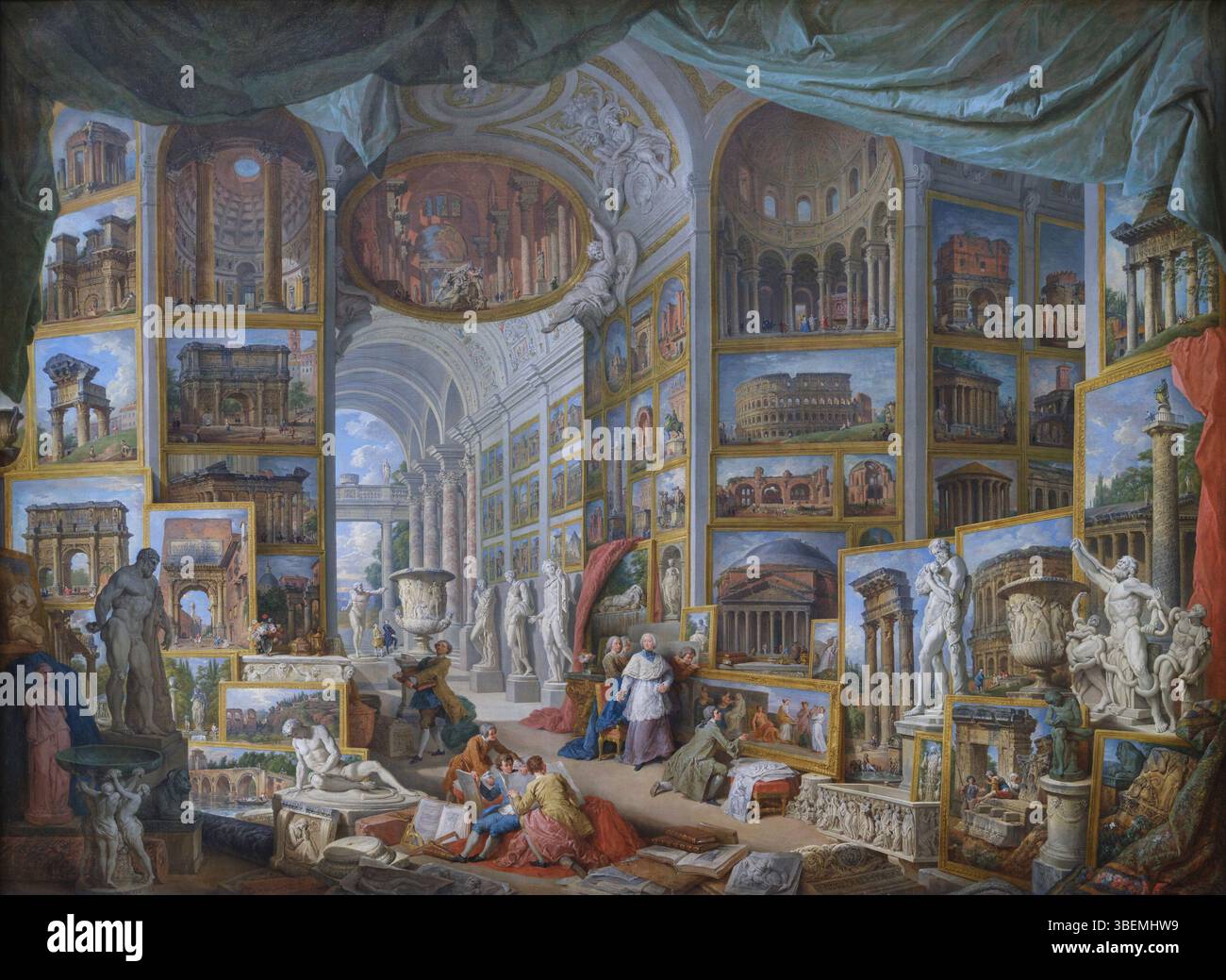 This 1758 painting by Giovanni Paolo Panini, titled 'Gallery of Views ...