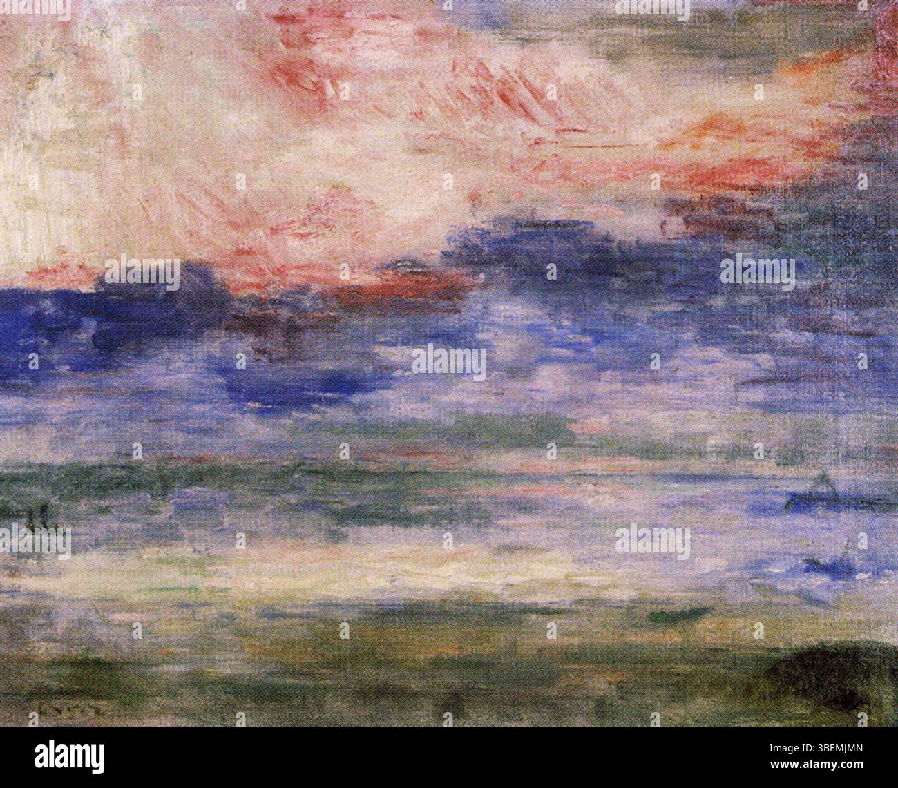 Painted in 1938, 'The North Sea' by James Ensor portrays a dynamic seascape, reflecting the ...