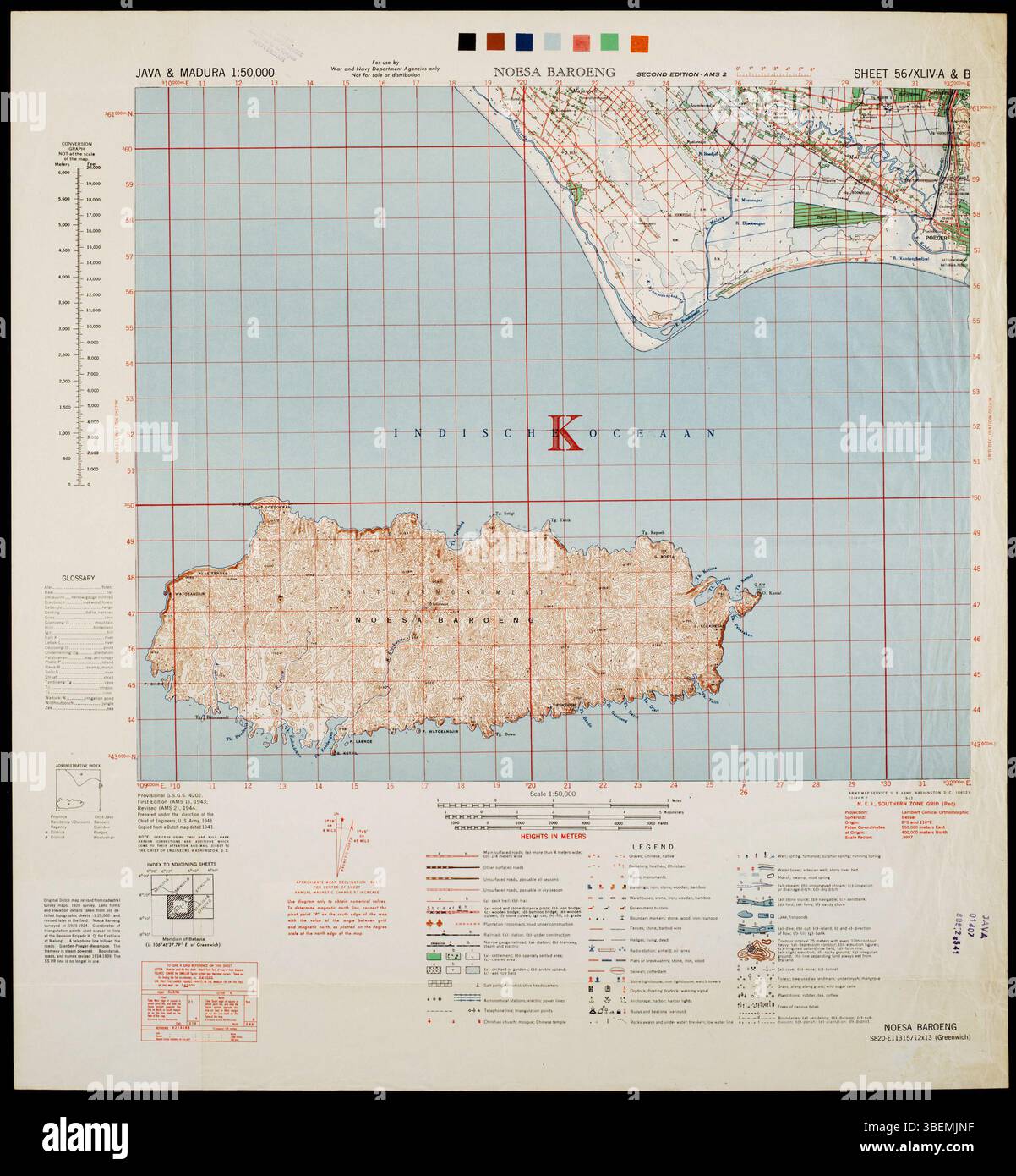 Page 400 of the 1:50,000-scale map series of Java & Madura, compiled by ...