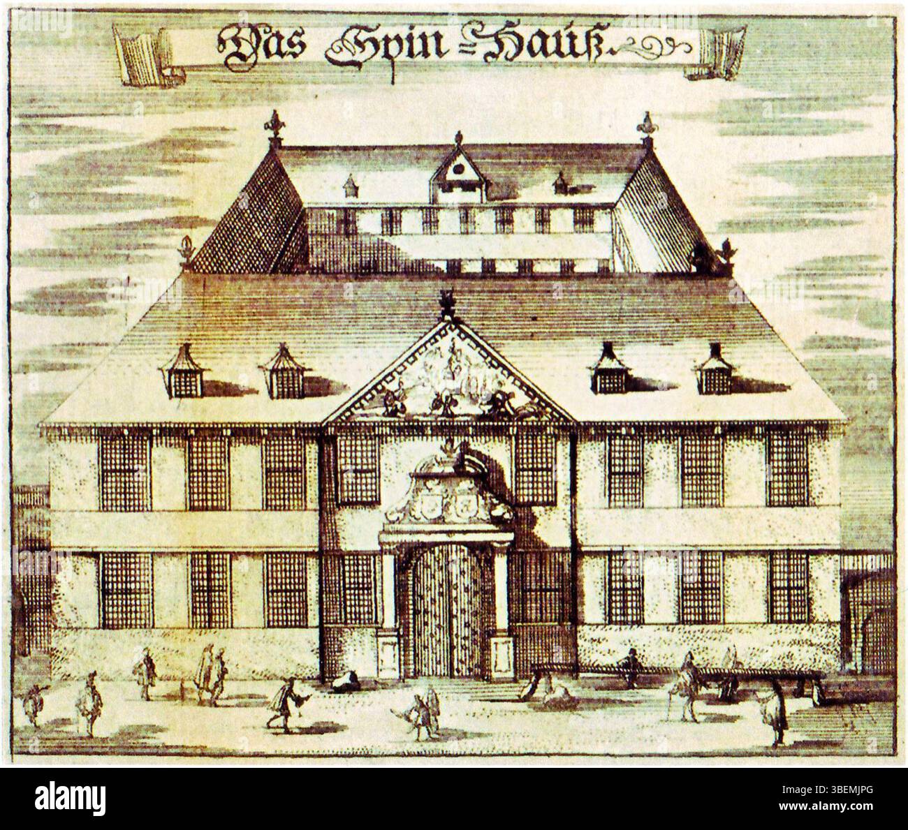 The *Spinnhaus* at Alstertor in Hamburg, depicted in a copper engraving ...