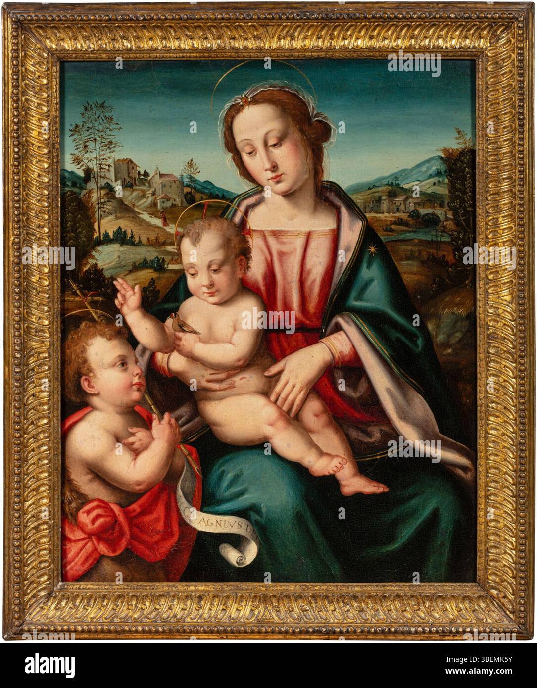 This artwork titled 'Virgin and Child with Saint John the Baptist' was ...