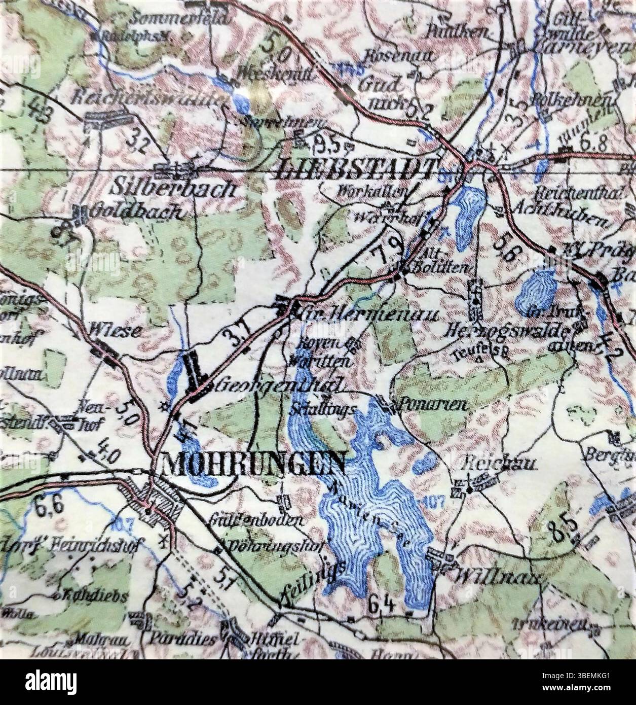 Mittelbach's 1925 map, 'Danzig und Elbing Rad- und Motorfahrer ...