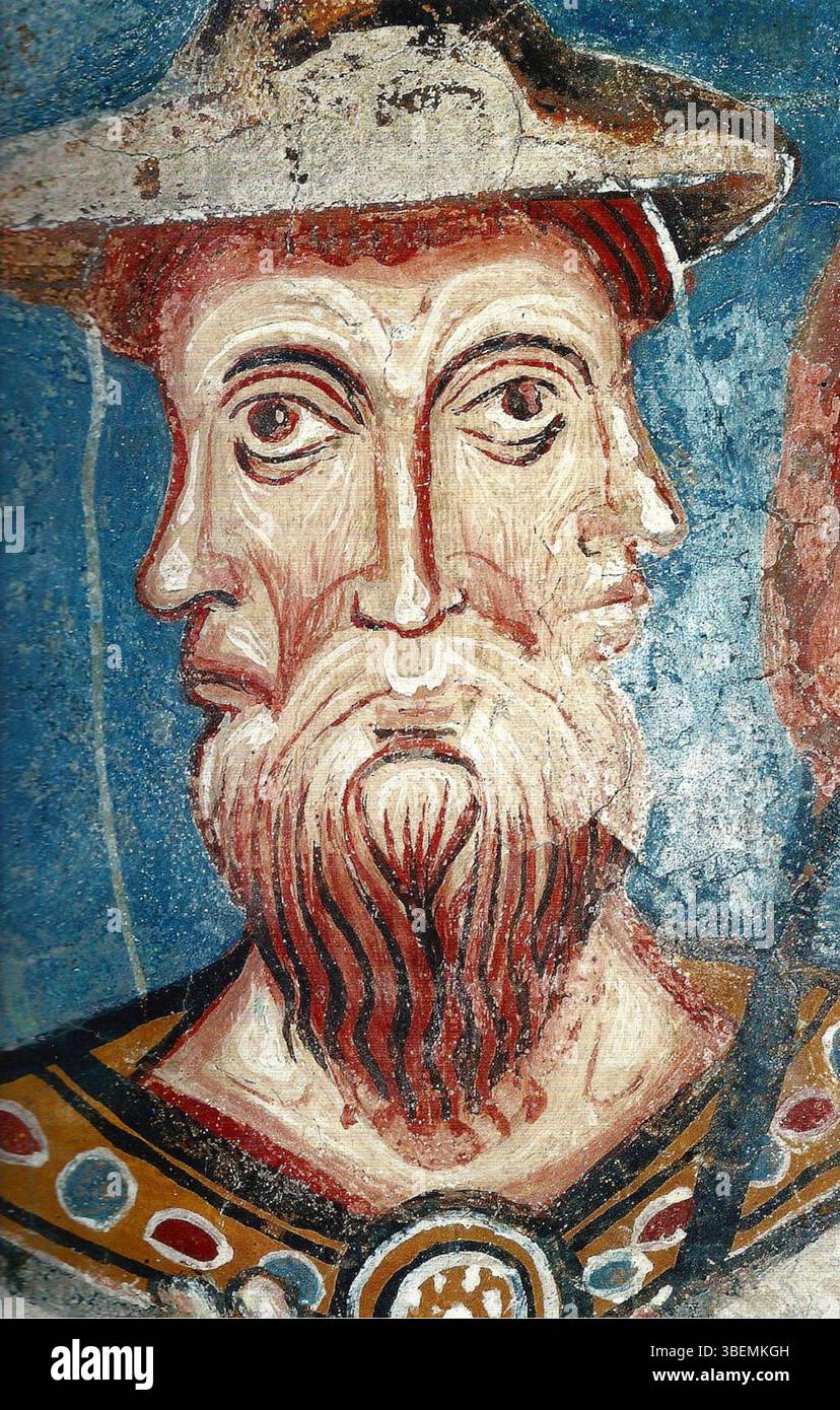This fresco depicting Janus, the two-faced Roman god of beginnings and ...
