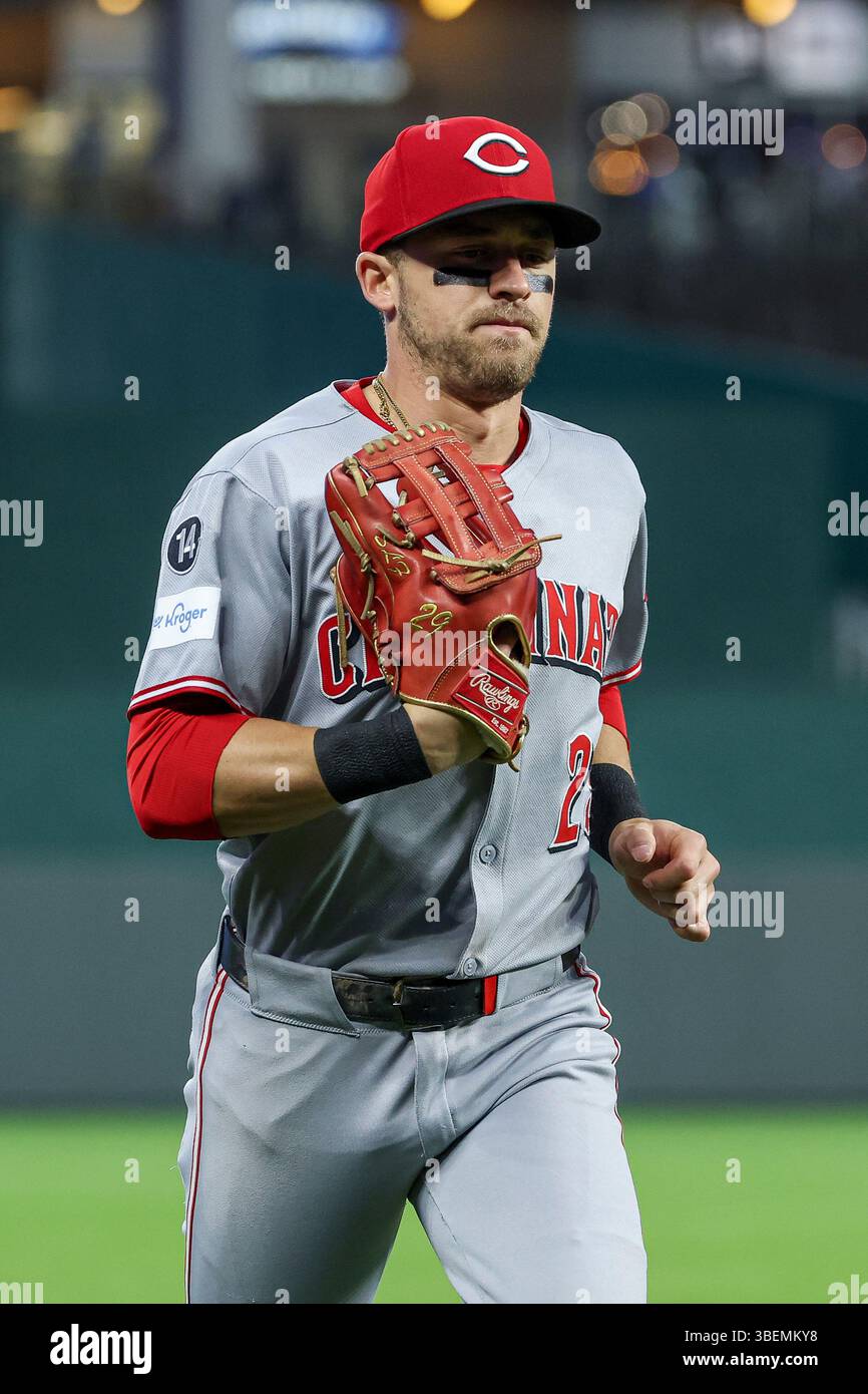 May 27, 2025: Cincinnati Reds center fielder TJ Friedl (29) is seen ...