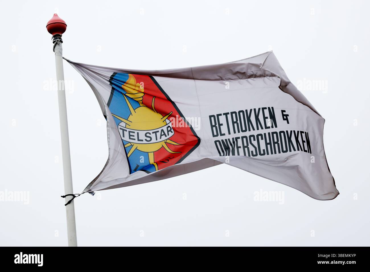 VELSEN - Flag of Telstar before the start of the Dutch final of the ...