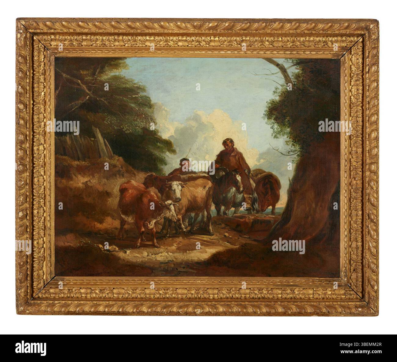 Thomas Barker of Bath’s painting, 'Cowherds with Cattle on a Dirt Road ...