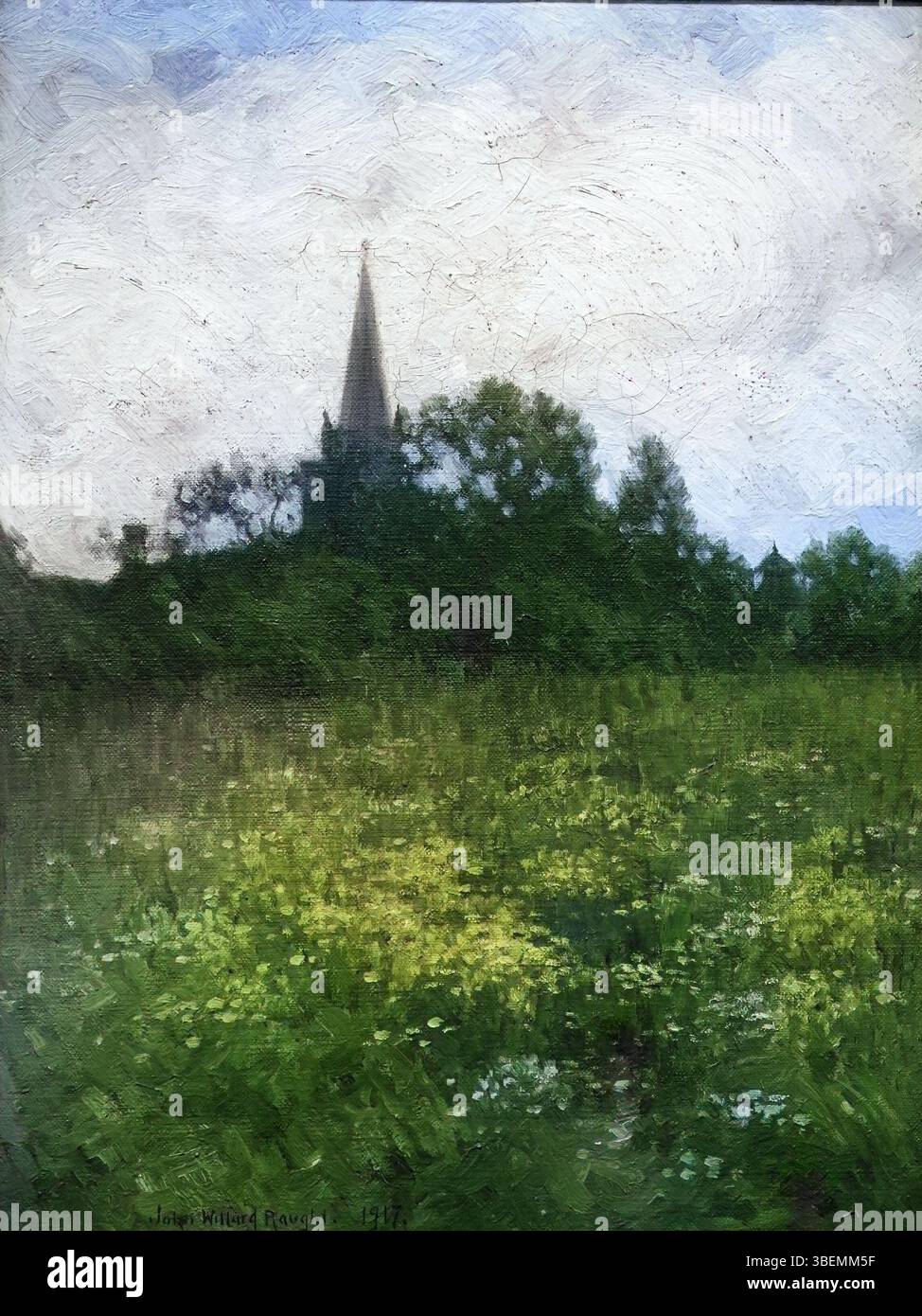 This 1917 painting by John Willard Raught depicts the Old English ...