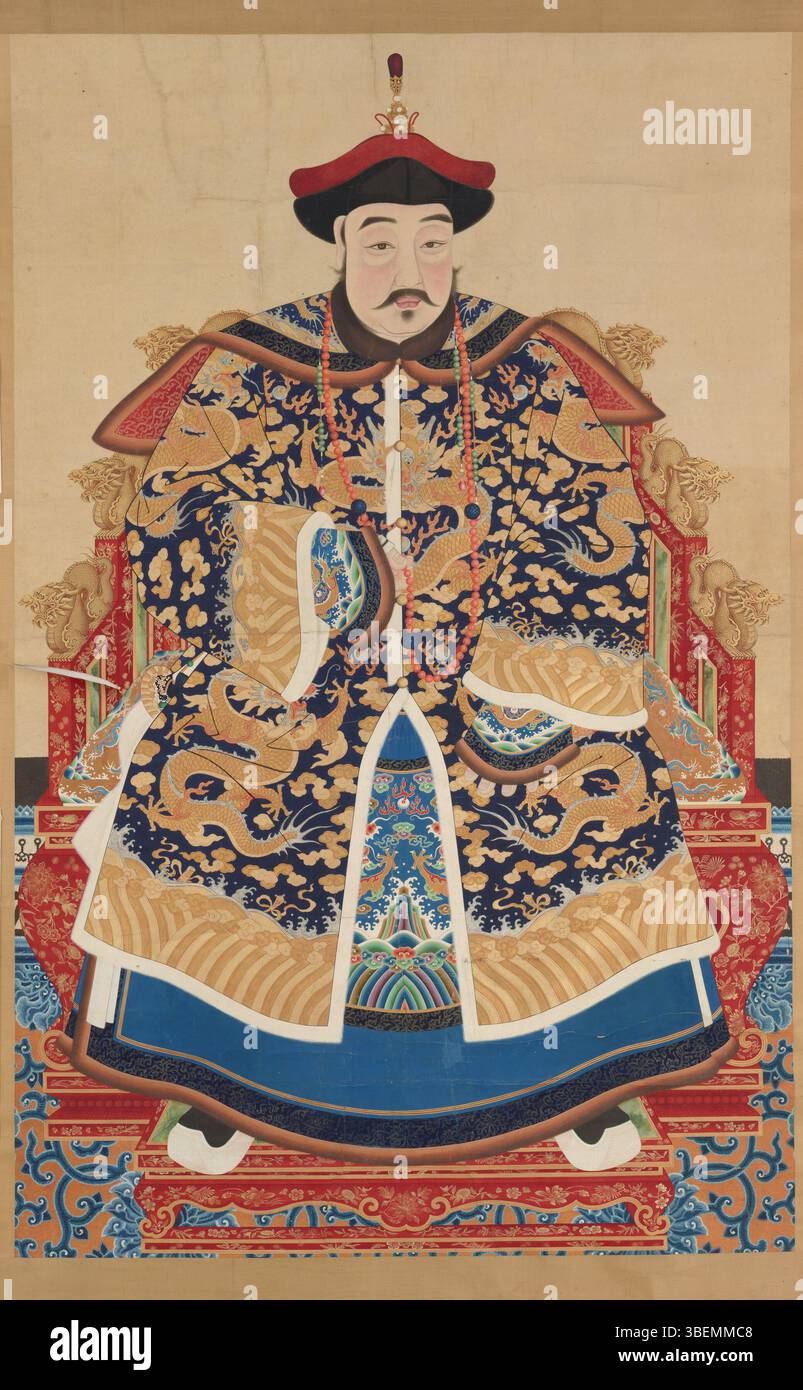 ; China; 1644-1911; Ink and colors on paper; H x W (painting): 186.7 x 119 cm (73 1/2 x 46 7/8 ...