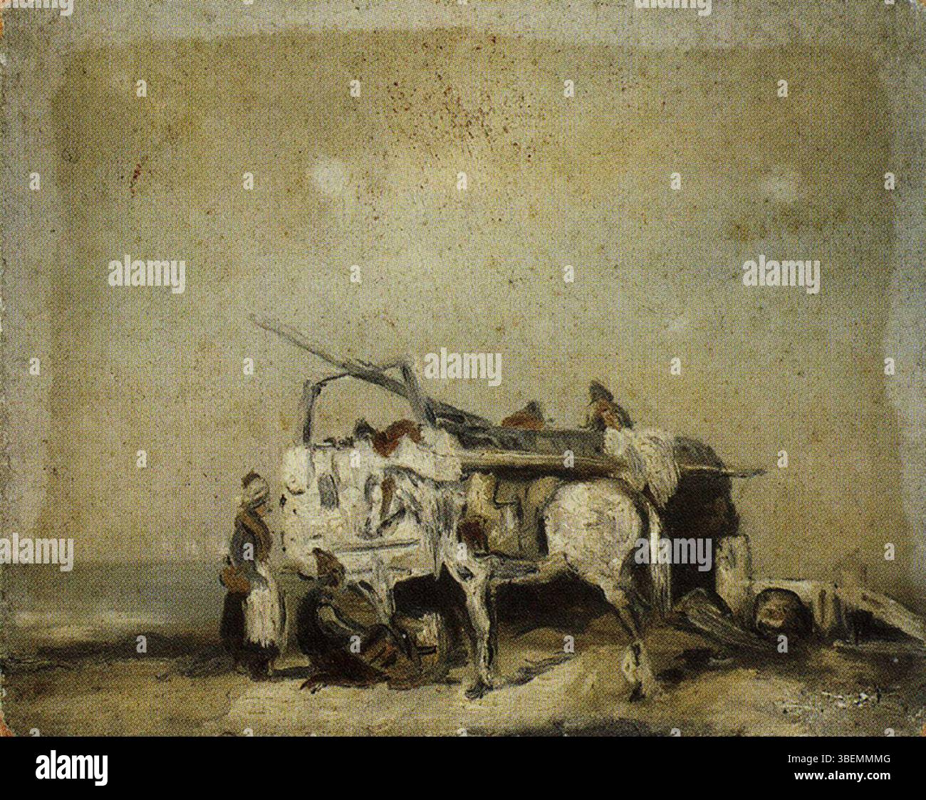 'Cart with Horse and Figure' (date unknown) by James Ensor portrays a ...