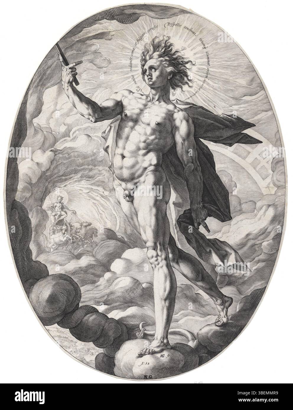 'Apollo' by Hendrick Goltzius (1558–1617) is an engraving from 1588 ...