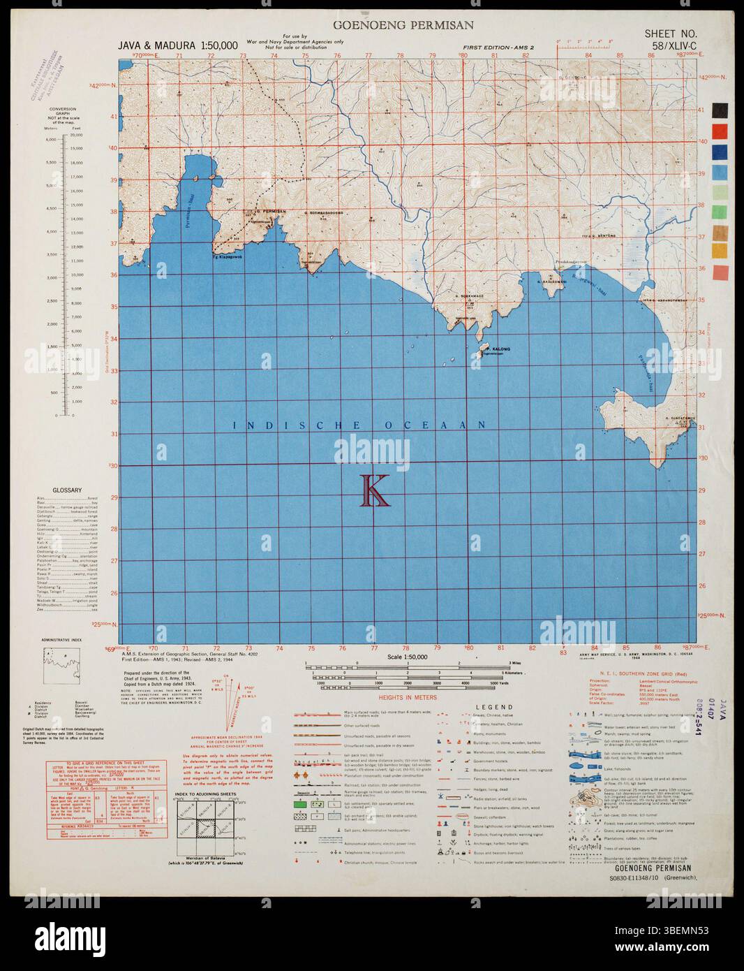 Topographic map produced by the US Defence Mapping Agency Topographic ...