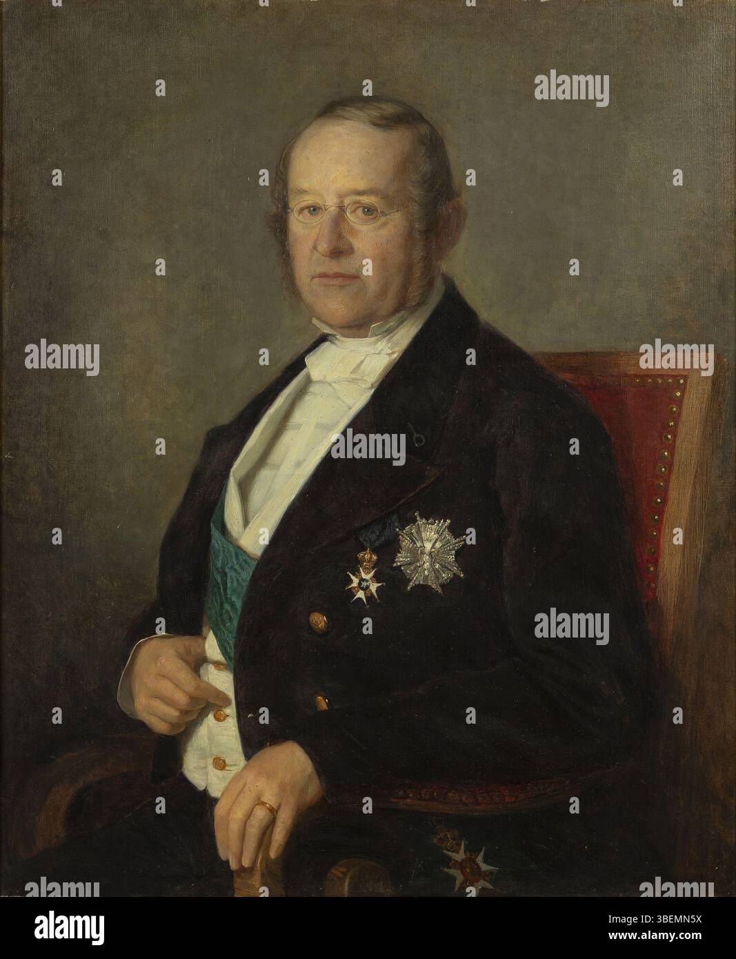 1899 painted portrait of Wilhelm Fredrik Tersmeden wearing Vasa and ...