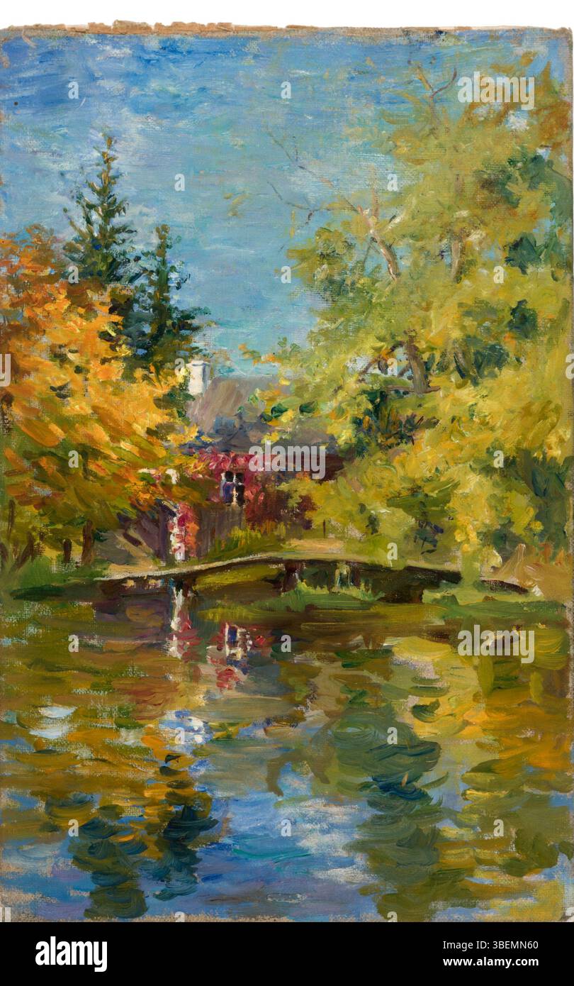 Lilly Walther. Maastik. 1915. Õli, lõuend. 32,5x20,9 Stock Photo - Alamy