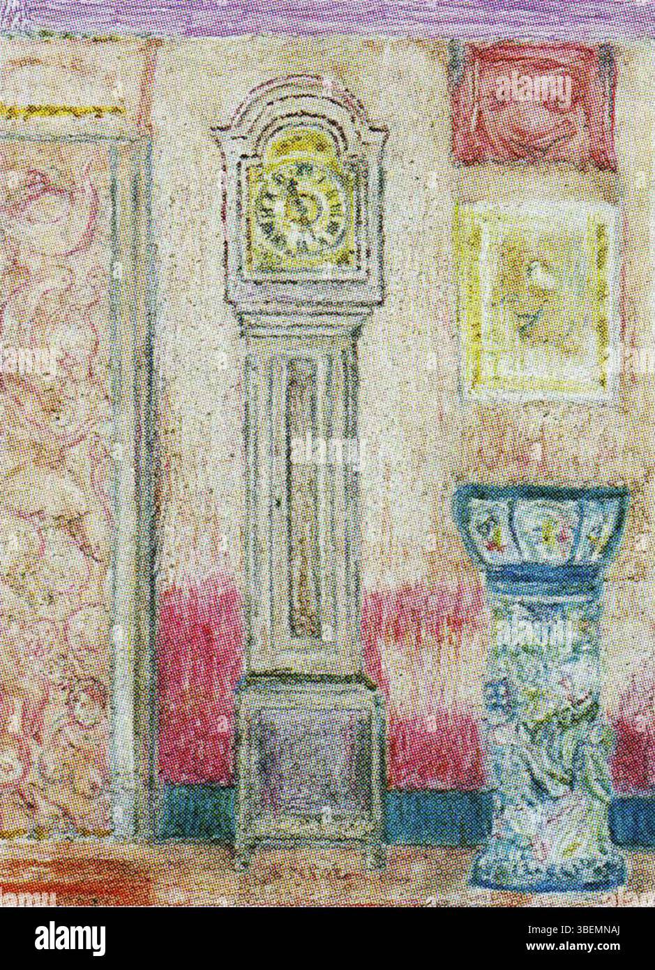'The Old Clock' by James Ensor, painted in 1923, presents a symbolic ...