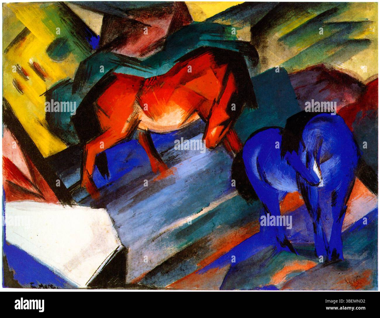 Rotes und Blaues Pferd (Red and Blue Horse) is a well-known painting by ...