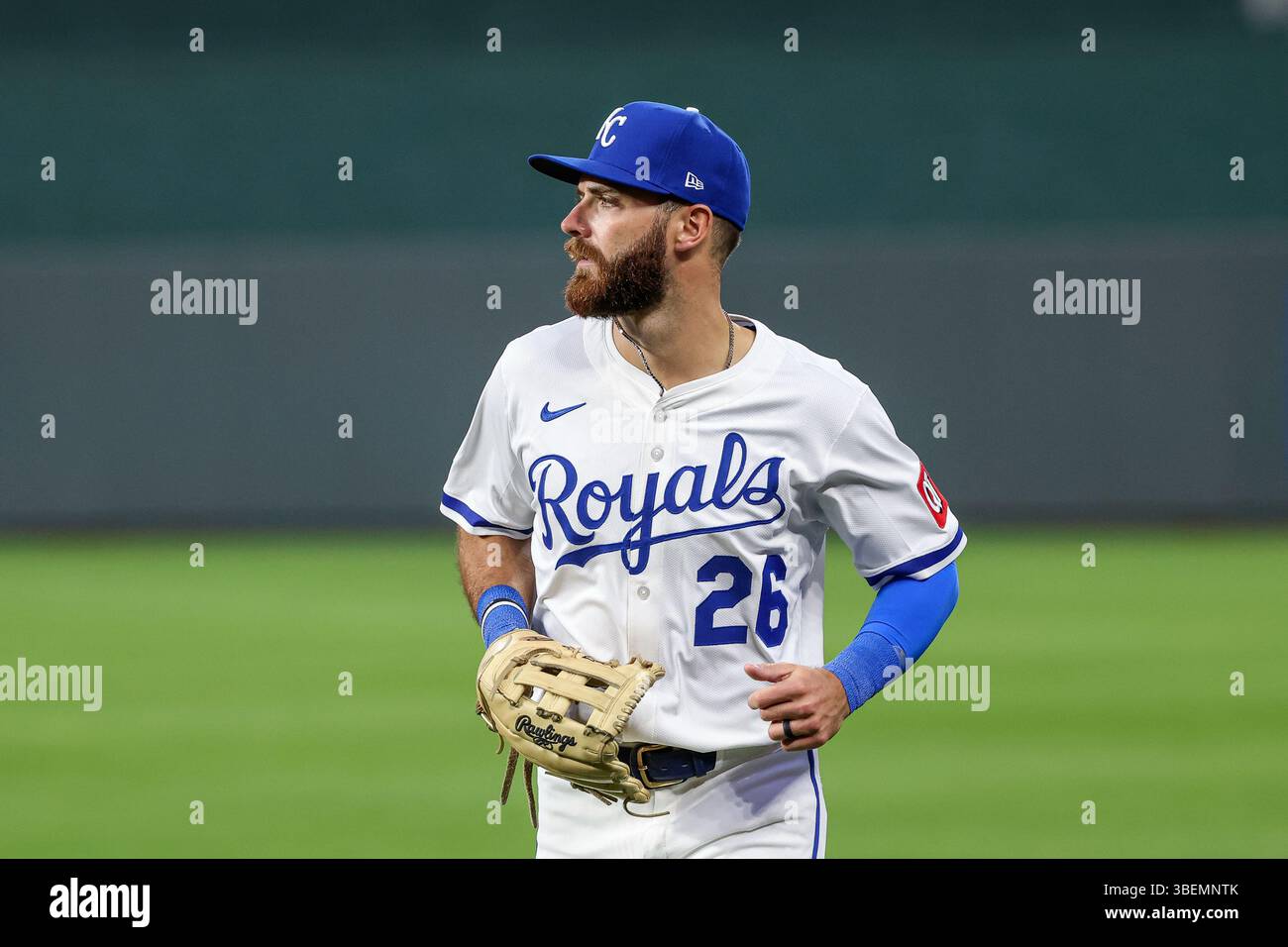 May 27, 2025: Kansas City Royals right fielder John Rave (26) is seen ...
