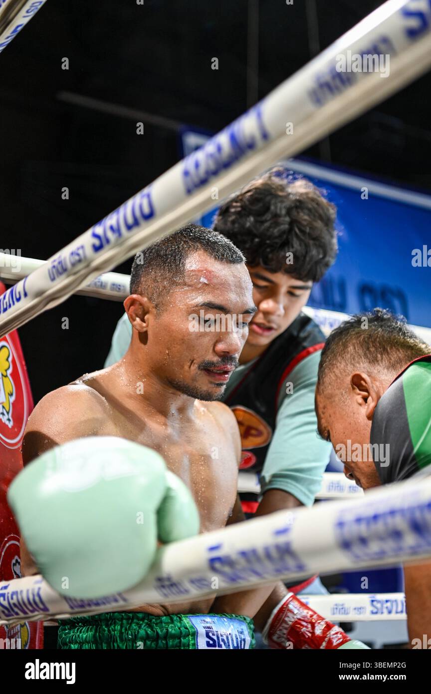 Rangsit, Thailand. 28th May, 2025. Thammanoon Niyomtrong (L) and Roland Toyogon (R) seen in ...