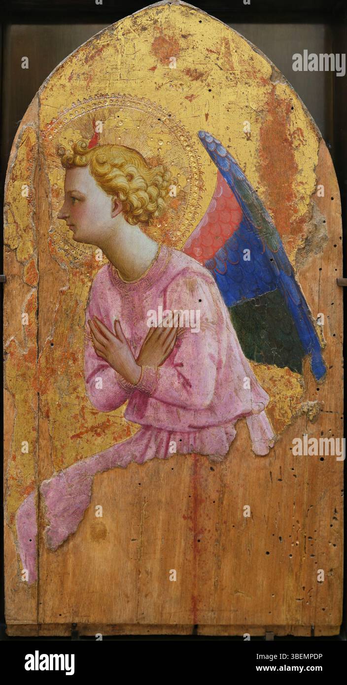 'Ange en adoration' (Adoring Angel), painted by Fra Angelico in the ...