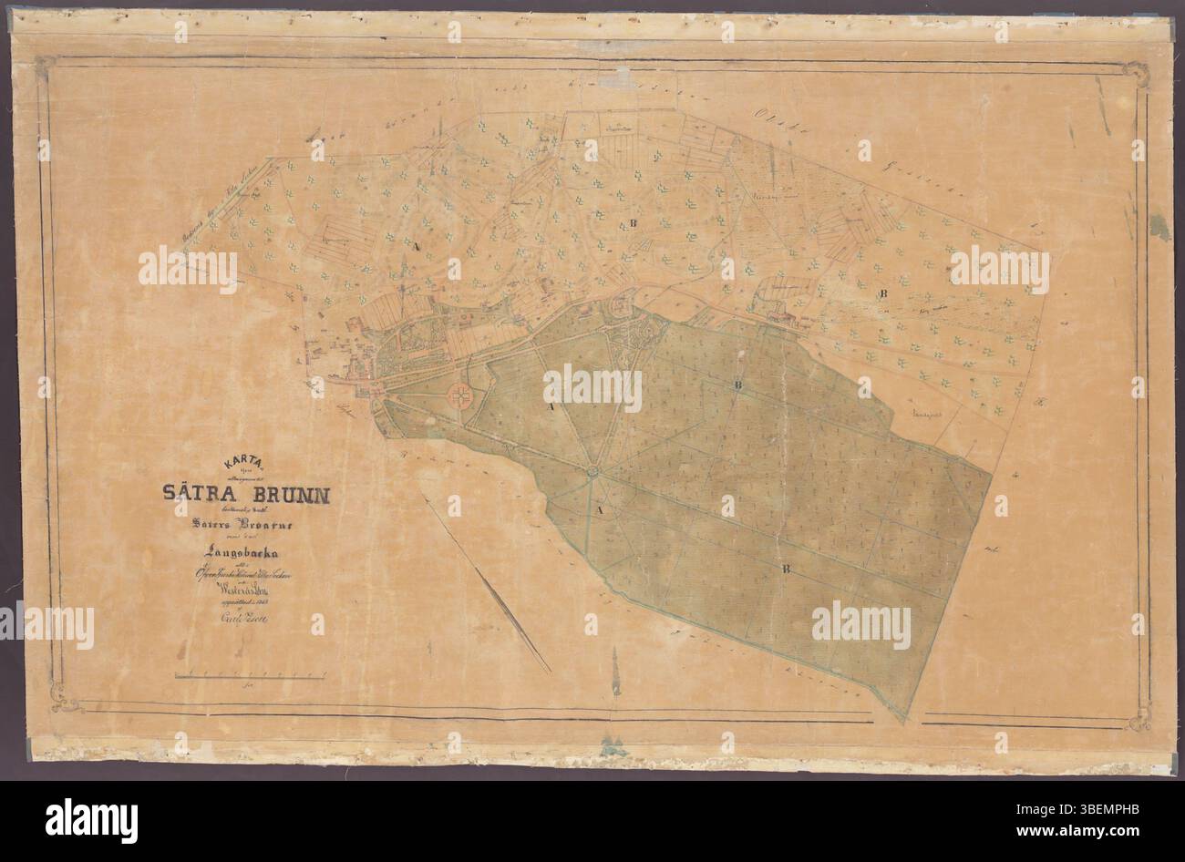 This 1868 historical map, created by Carl Tisell, illustrates the ...