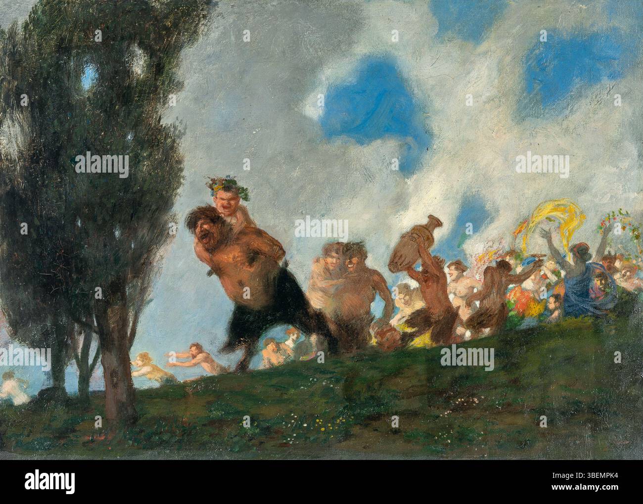 This circa 1900 painting, 'Bacchantenzug' (Bacchante Procession ...