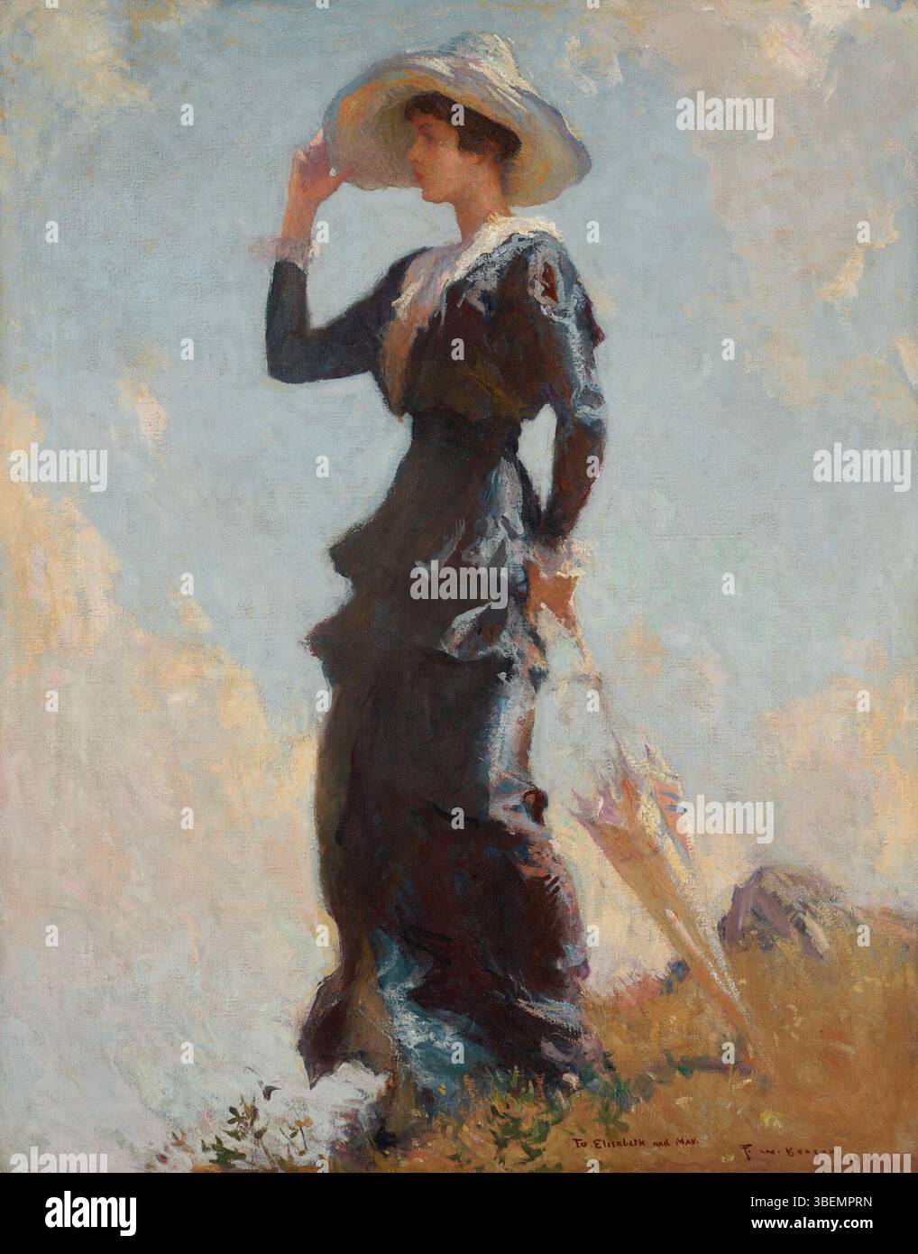 'The Hill Top' by Frank Weston Benson, painted in 1914, captures the ...