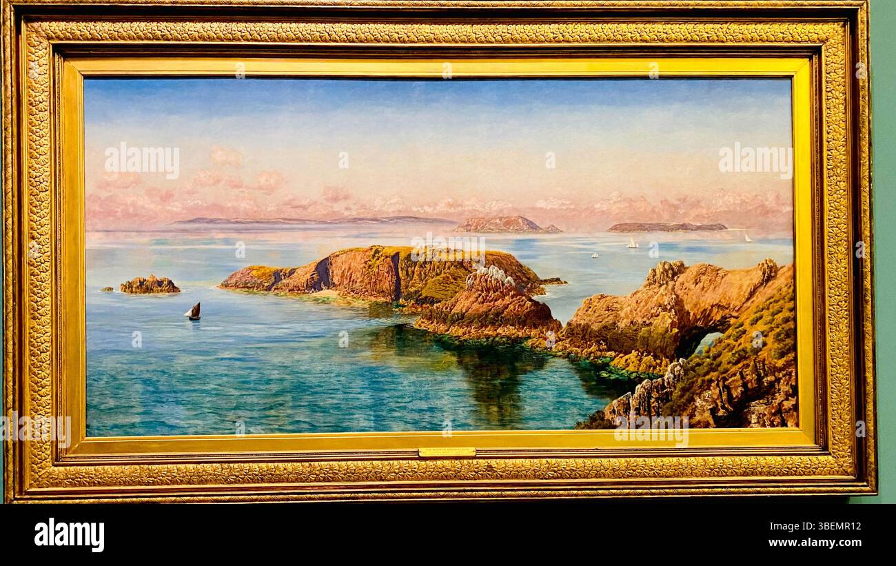 John Brett’s 1885 painting, *The Norman Archipelago*, captures a ...