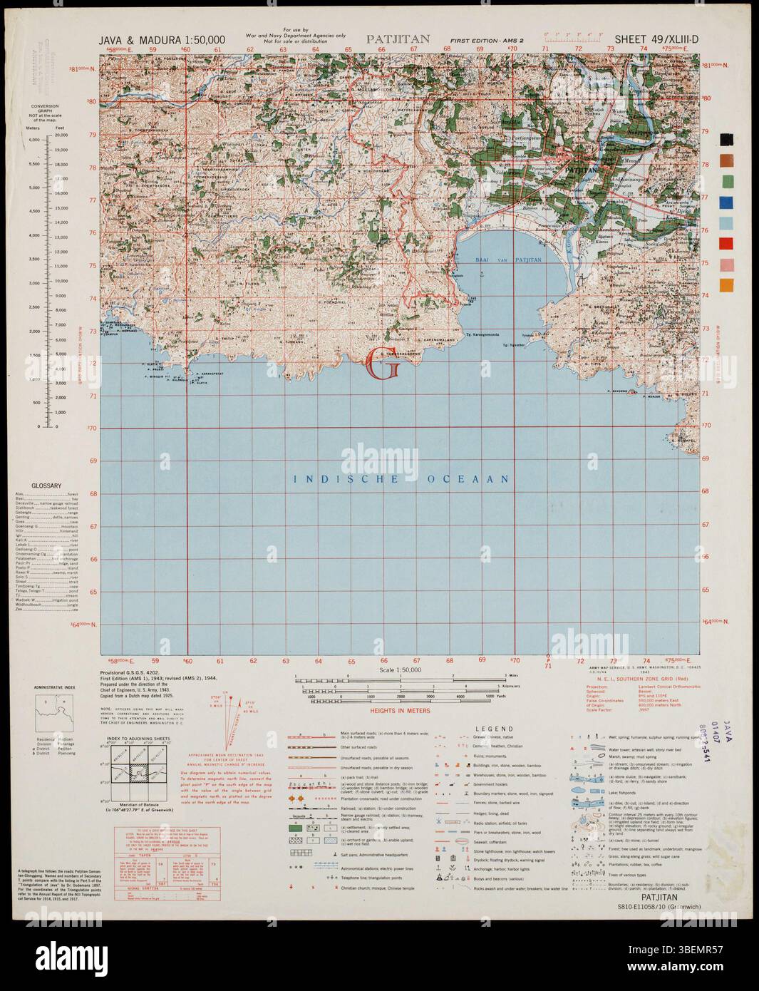 This map, part of the Java & Madura 1:50,000 series, produced by the U ...